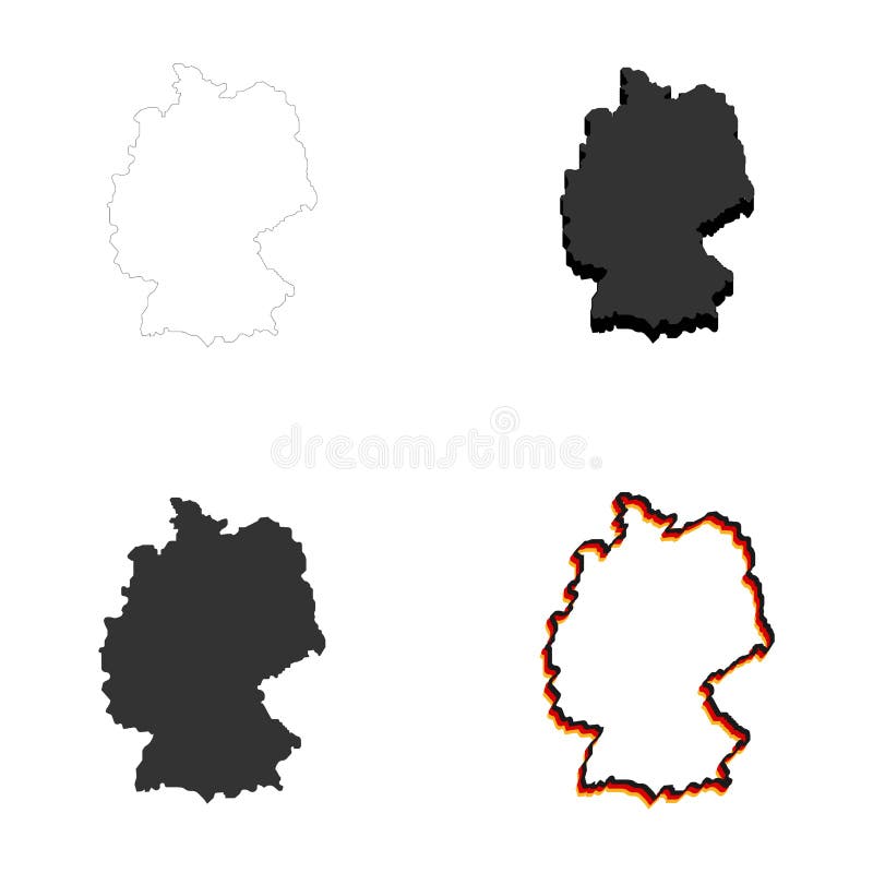 German Map Logo Illustration Design Stock Illustration - Illustration ...