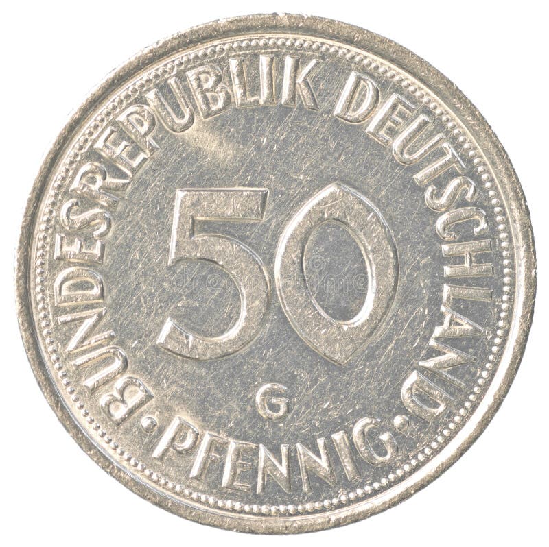 German coin 50 pfennig stock photo. Image of germany - 175092702