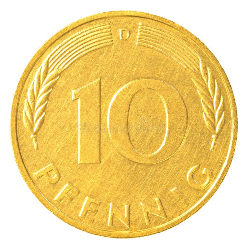 10 German Mark Pfennig Coin Stock Image - Image of currency, icon: 91900895