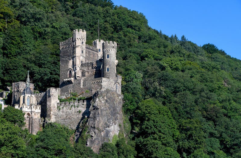 German Medieval Castle on Mountain Stock Photo - Image of ruin ...