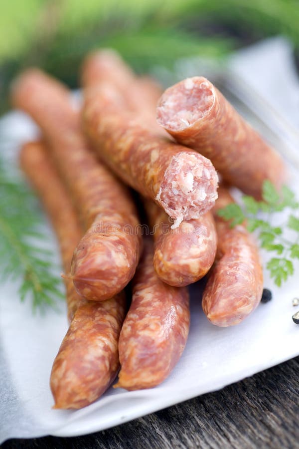 German: Mettwurst stock image. Image of sausage, food - 25393201