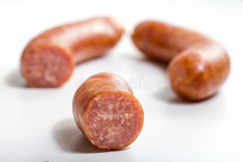German mettwurst sausage stock photo. Image of isolated - 40120110