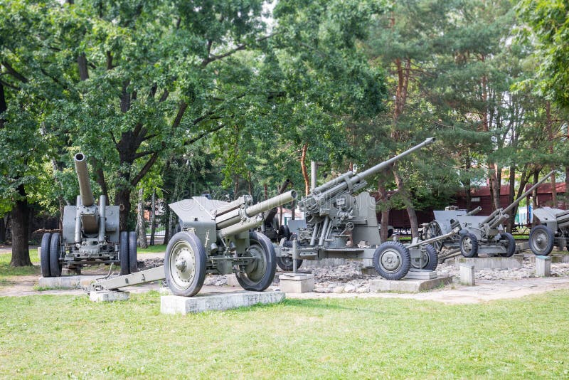 German Military Cannons and Artillery Stock Image - Image of weapon ...