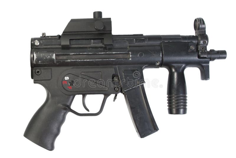 German Modern Submachine Gun MP5 Isolated Stock Image - Image of poster ...