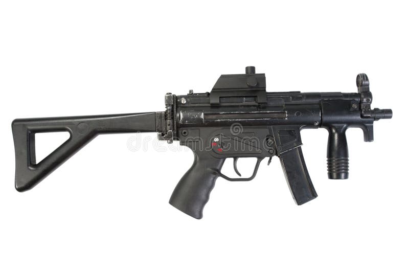 German Modern Submachine Gun Stock Image - Image of isolated, pistols ...