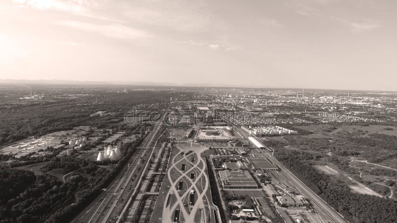 German Motorways Seen from Above Stock Image - Image of motorway ...