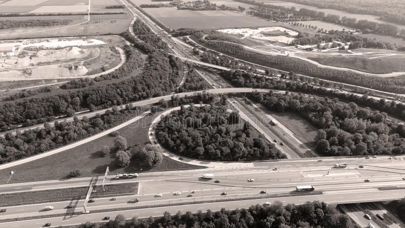 German Motorways Seen from Above Stock Photo - Image of forest ...