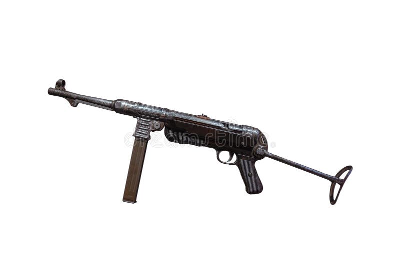 German MP40 Submachine Gun on a White Background Stock Image - Image of ...