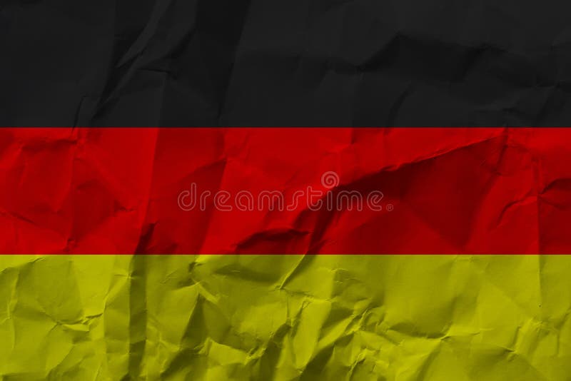 German National Flag on Crumpled Paper Stock Image - Image of national ...