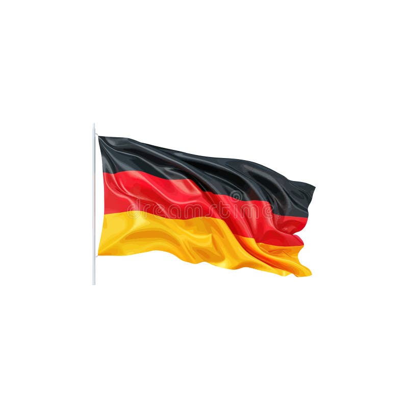 German National Flag Flowing in the Wind. Vector Illustration Design ...