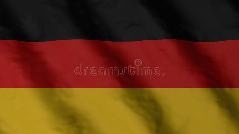 German National Flag. State Flag of Germany Illustration. 3D Rendering ...