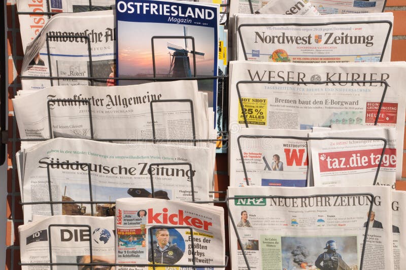 German daily newspaper editorial stock image. Image of allgemeine ...