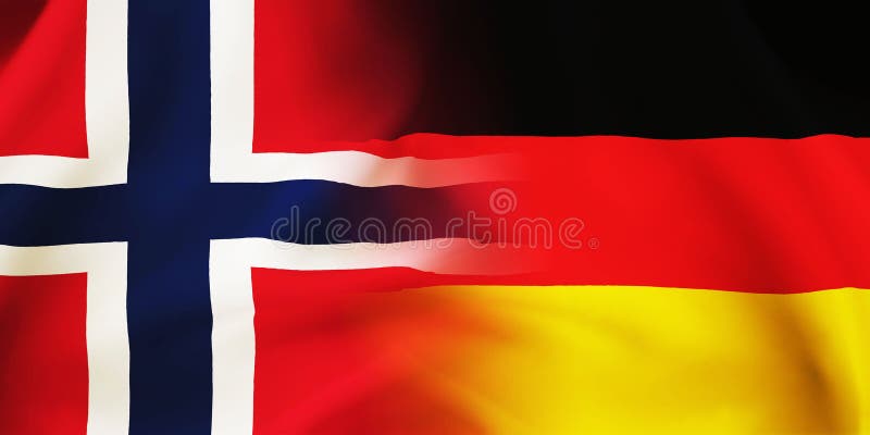 German,Norway Flag Together.Germany,Norway Waving Flag Background Stock ...