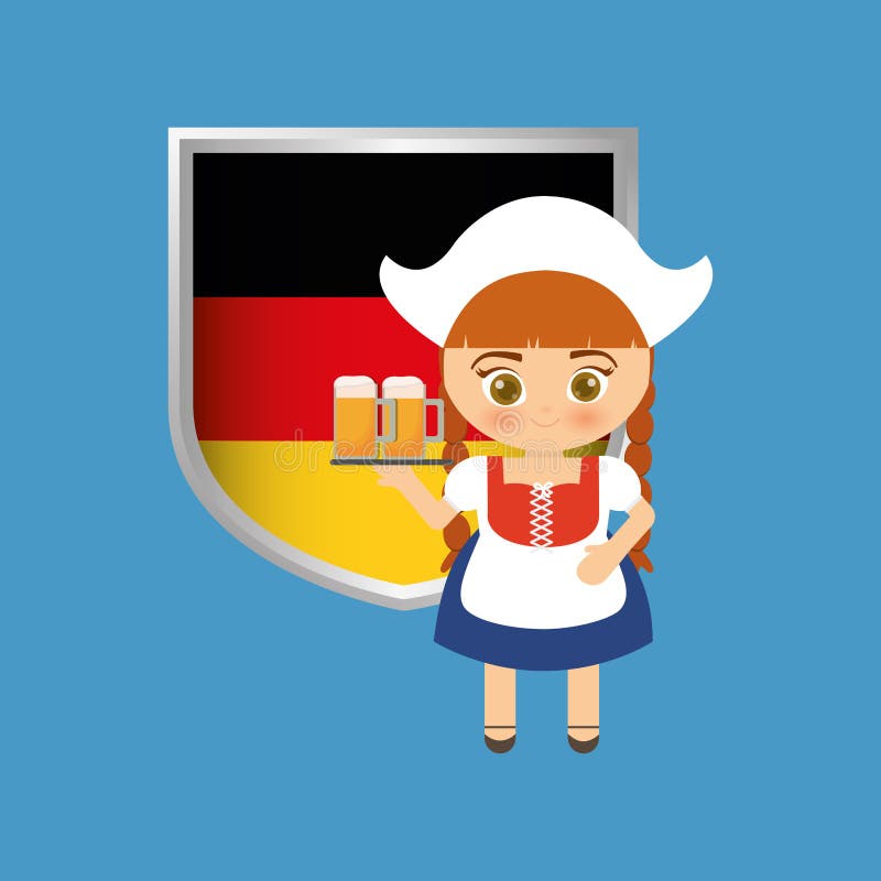 German oktoberfest cartoon stock vector. Illustration of cartoon - 80238791