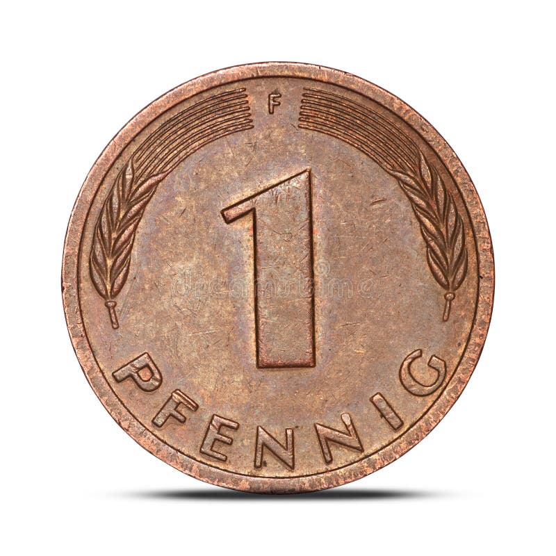 German One Pfennig Coin from 1990 Stock Photo - Image of 1990 ...