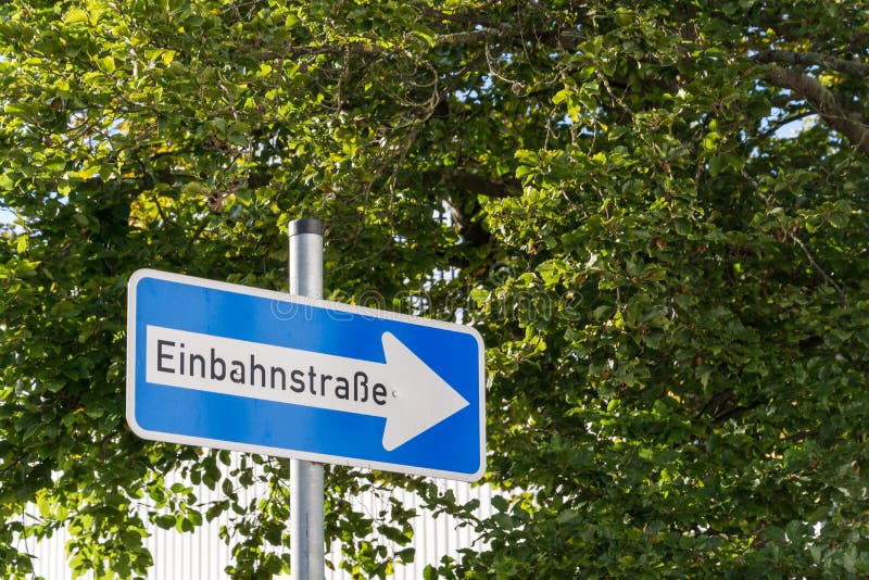German one way sign stock image. Image of information - 2344973
