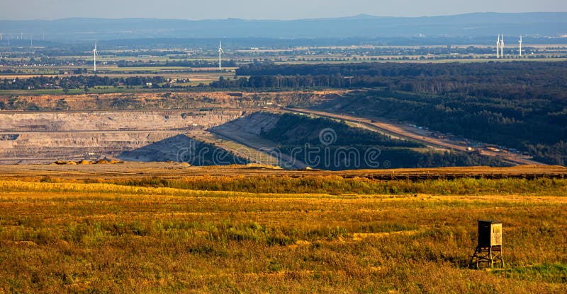 German Open Pit Mine Hambach Stock Image - Image of sophienhoehe ...