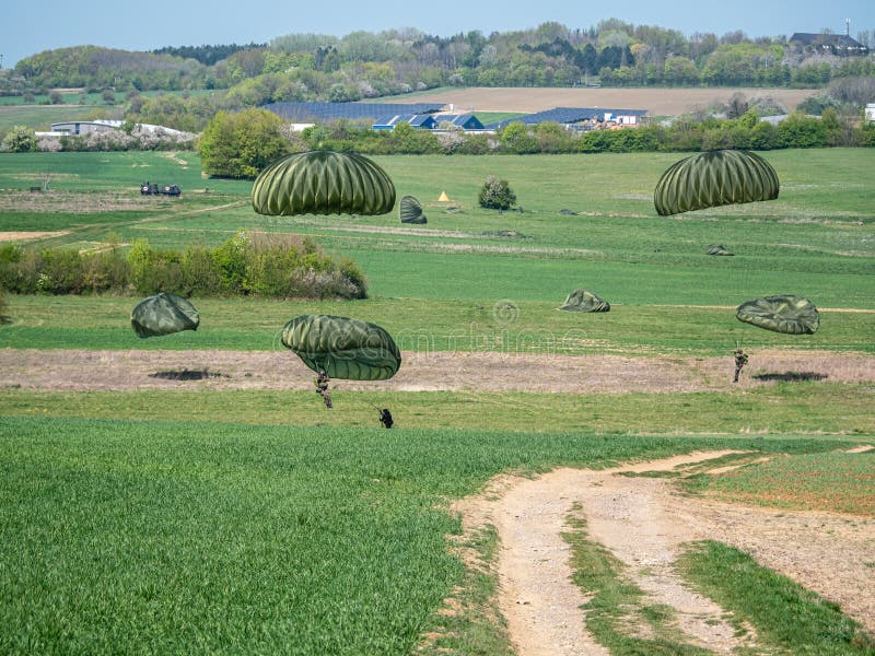 German Paratroopers Join a NATO Exercise Stock Image - Image of ...