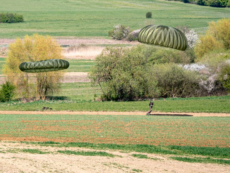 German Paratroopers Join a NATO Exercise Stock Image - Image of ...