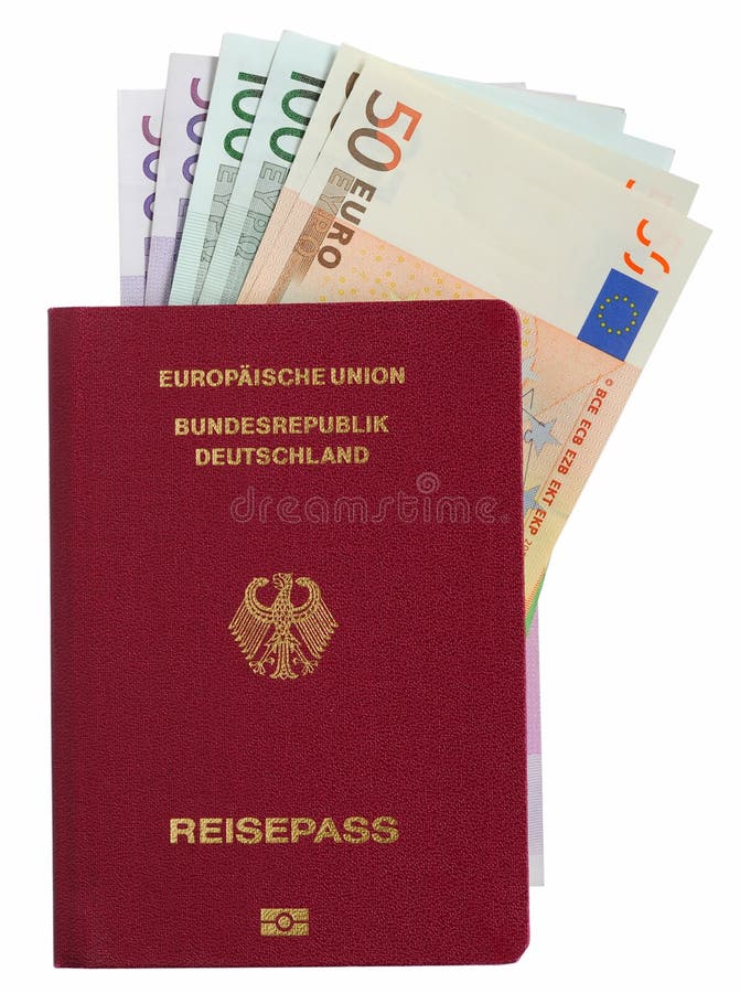 German Pass with Euro Notes Stock Photo - Image of money, debt: 4478010