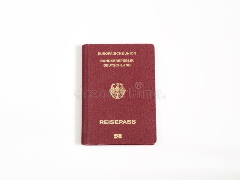 German Passport Isolated White Background Stock Photo - Image of white ...