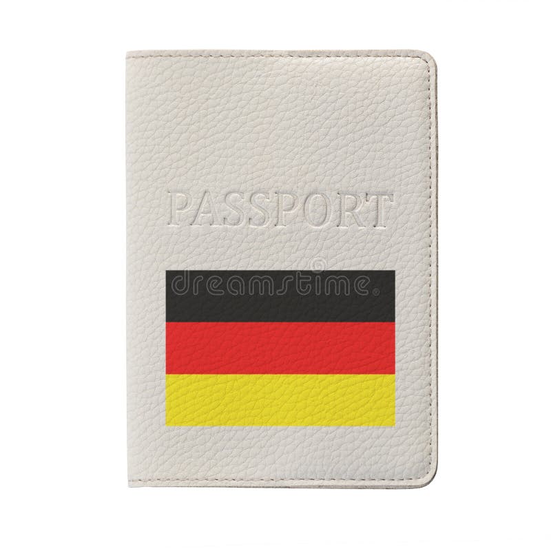 German Passport Isolated on White Background. Travel Document Stock ...