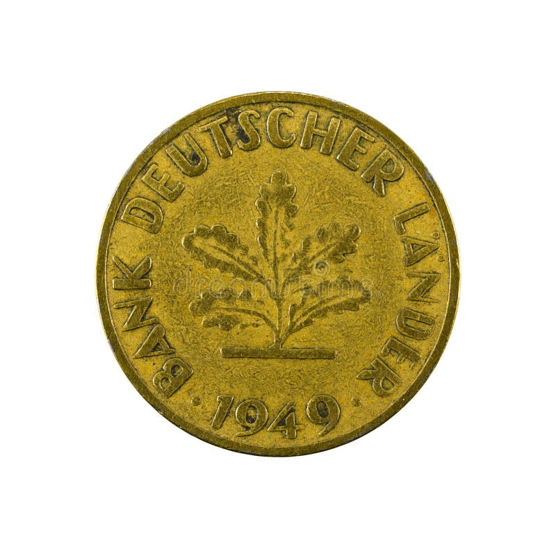 German One Pfennig Coin from 1990 Stock Photo - Image of copper ...