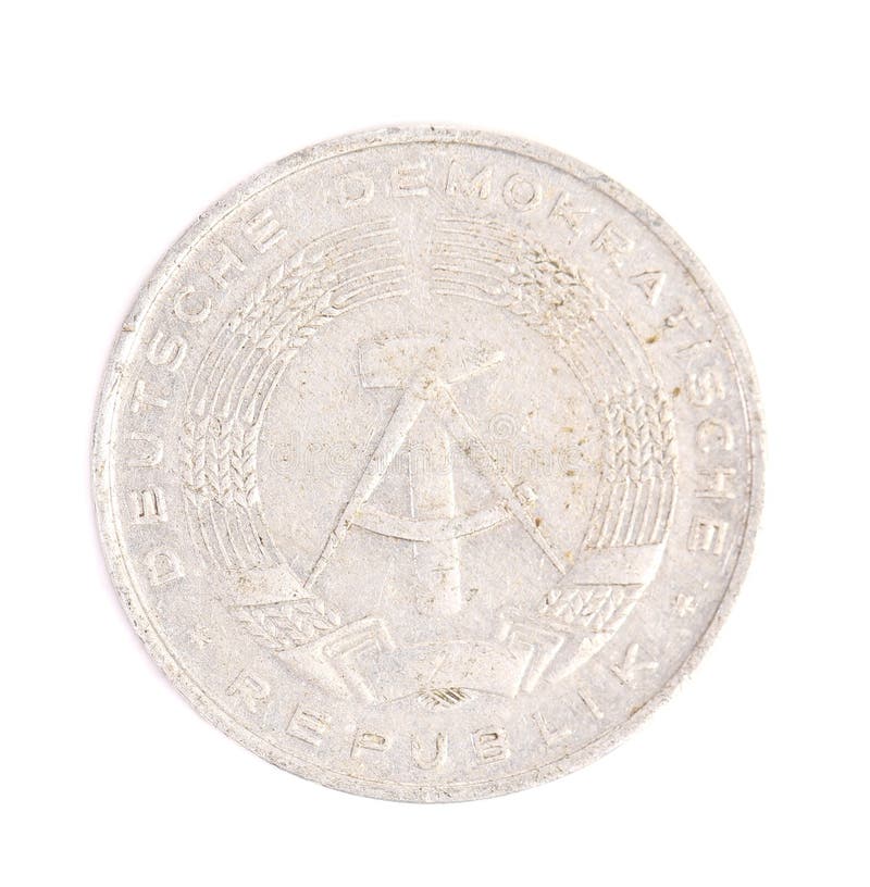 German One Pfennig Coin from 1990 Stock Photo - Image of copper ...