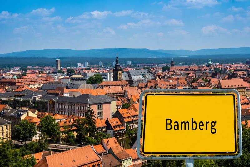 German Place Sign from Bamberg Stock Photo - Image of isolated, place ...