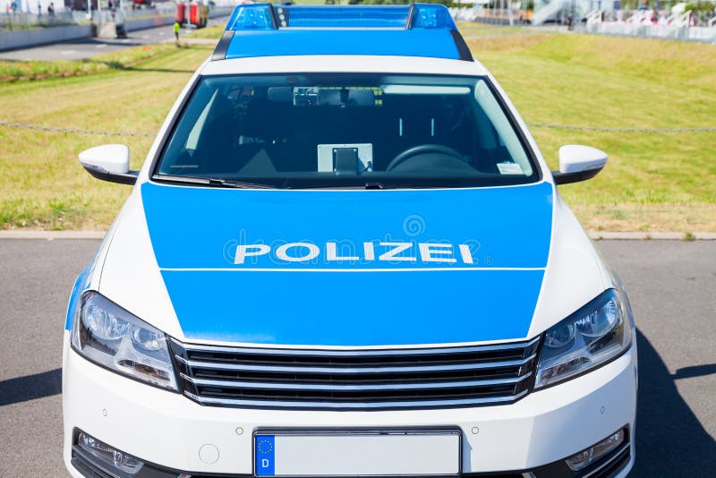 A german police car stock photo. Image of help, roof - 74725626