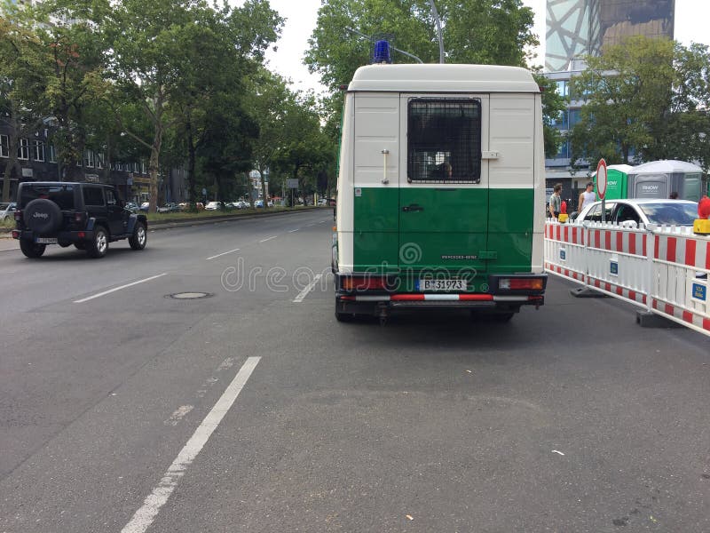 German police van editorial image. Image of green, legal - 155234425