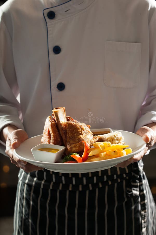German pork stock photo. Image of meal, person, decoration - 38949608