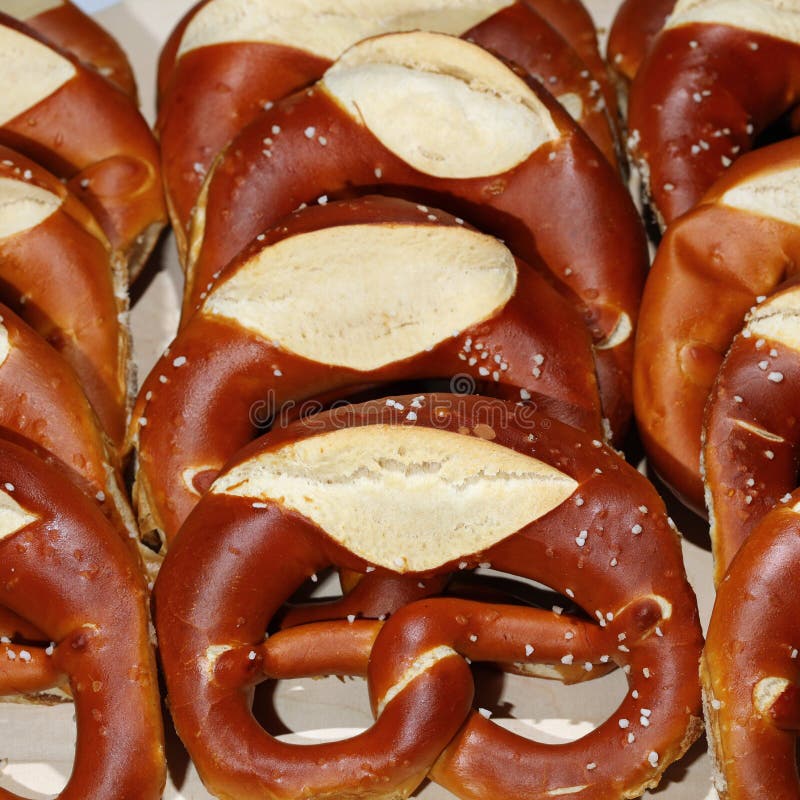 German Pretzel closeup stock photo. Image of germany - 90740434
