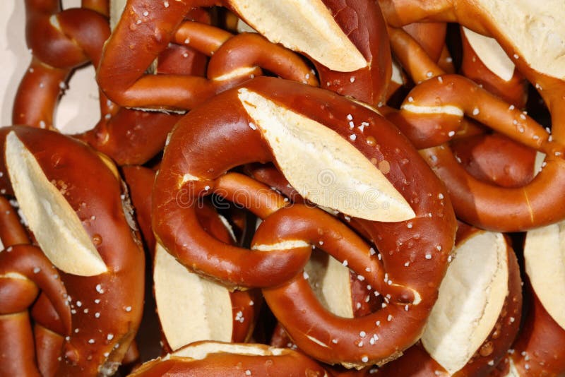 German Pretzel closeup stock image. Image of bread, munich - 90740621
