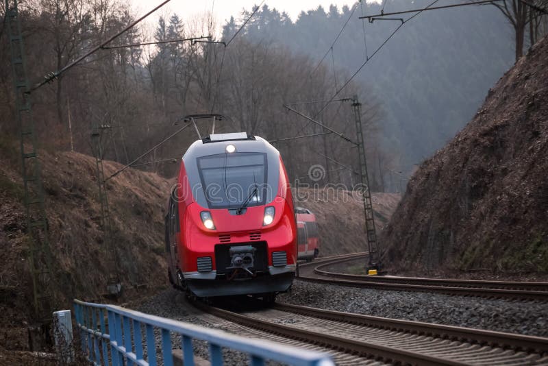 German Railway Passenger Train Stock Image - Image of track, germany ...