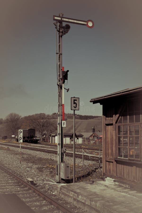 Vintage railway signal stock photo. Image of sign, railway - 25015914