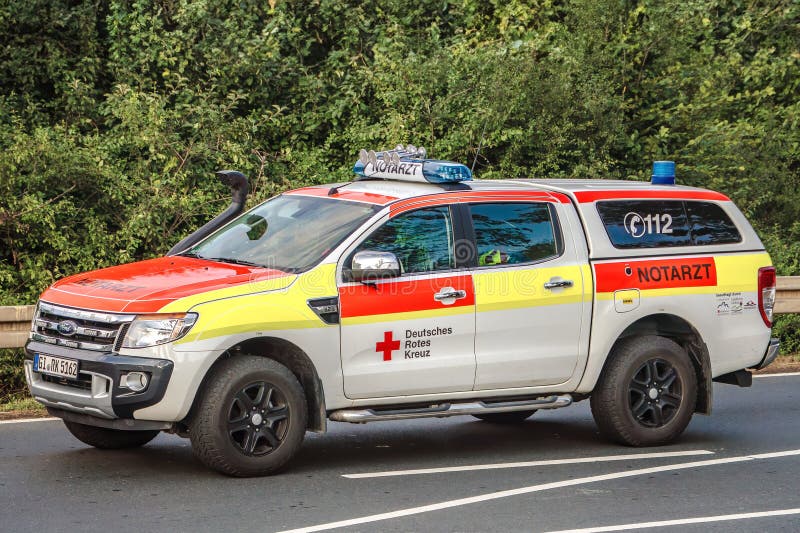 German Red Cross Emergency Ambulance Editorial Photography - Image of ...