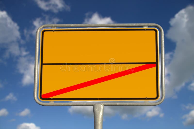 German road sign stock photo. Image of concept, yellow - 20610174