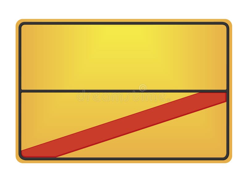 German Road Sign - Parking Position at the Sidewalk Stock Illustration ...