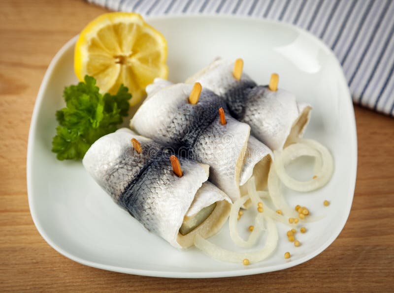 German Rollmops stock photo. Image of food, parsley, pickled - 29382308