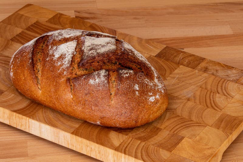 German Rustic Baked Homemade Bread Stock Image - Image of homemade ...