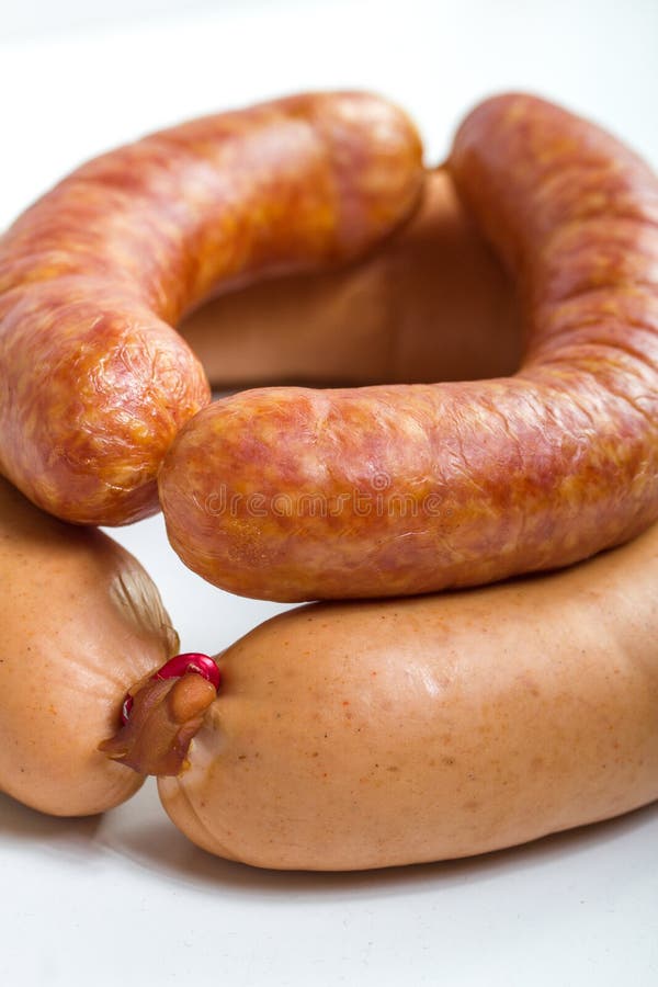 German Fleischwurst Sausages Stock Image - Image of cuisine, skins ...