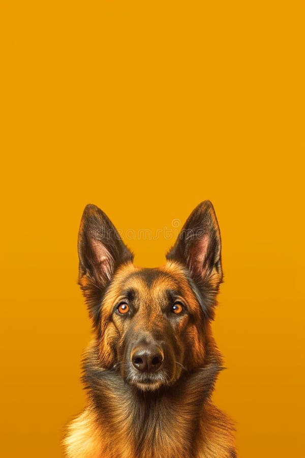 German Shepherd Breed is Posing in a Studio Stock Illustration ...