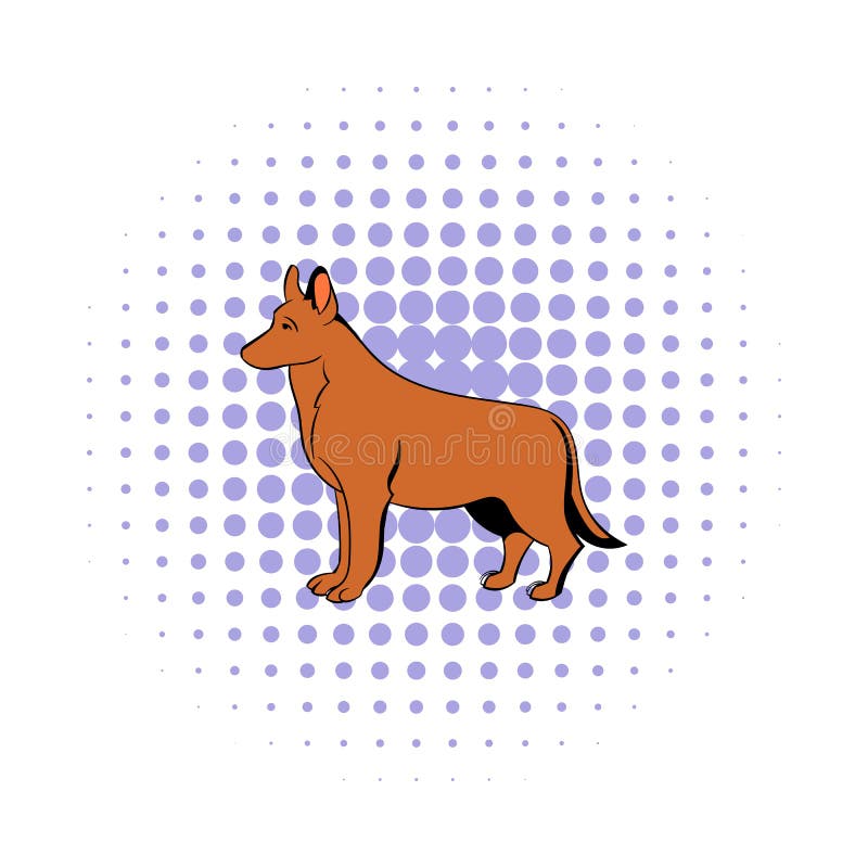 German Shepherd Dog Icon, Simple Style Stock Illustration ...