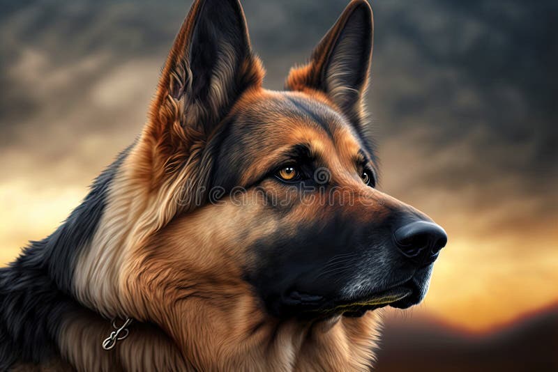 German Shepherd. Portrait of a German Shepherd Dog. Dog Portrait Stock ...