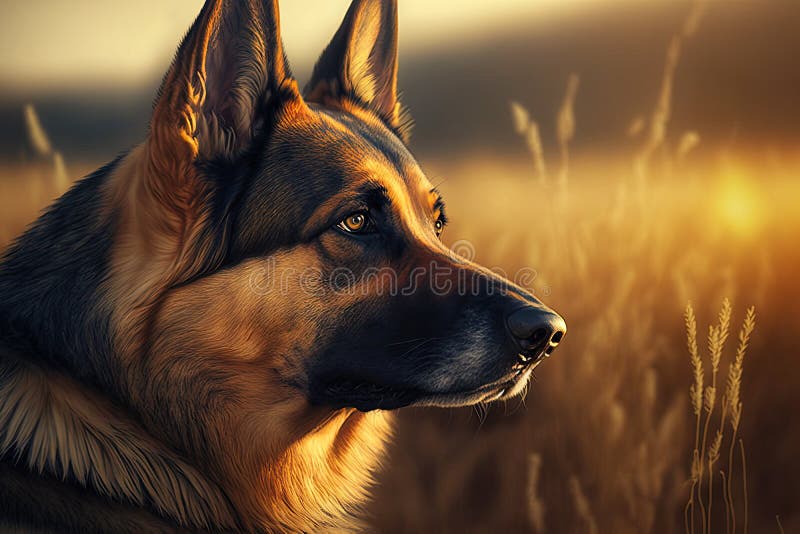 German Shepherd. Portrait of a German Shepherd Dog. Dog Portrait Stock ...
