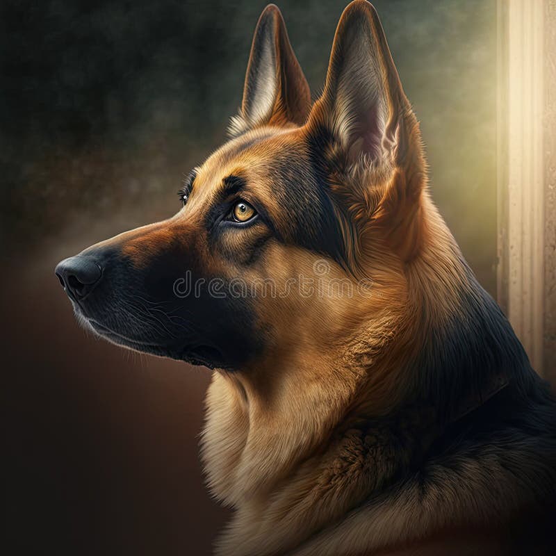 German Shepherd. Portrait of a German Shepherd Dog. Dog Portrait Stock ...