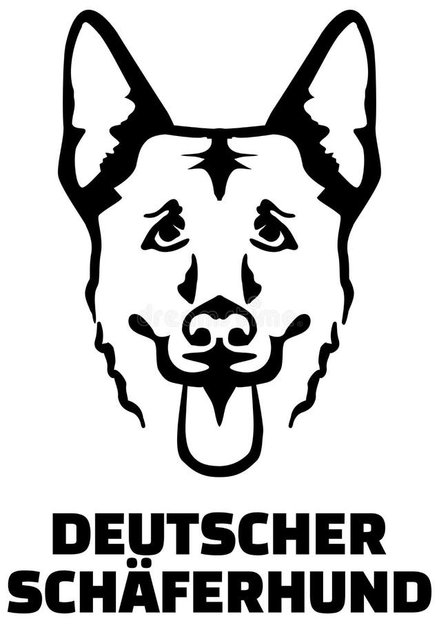 German Shepherd Head German Stock Vector - Illustration of icon, symbol ...