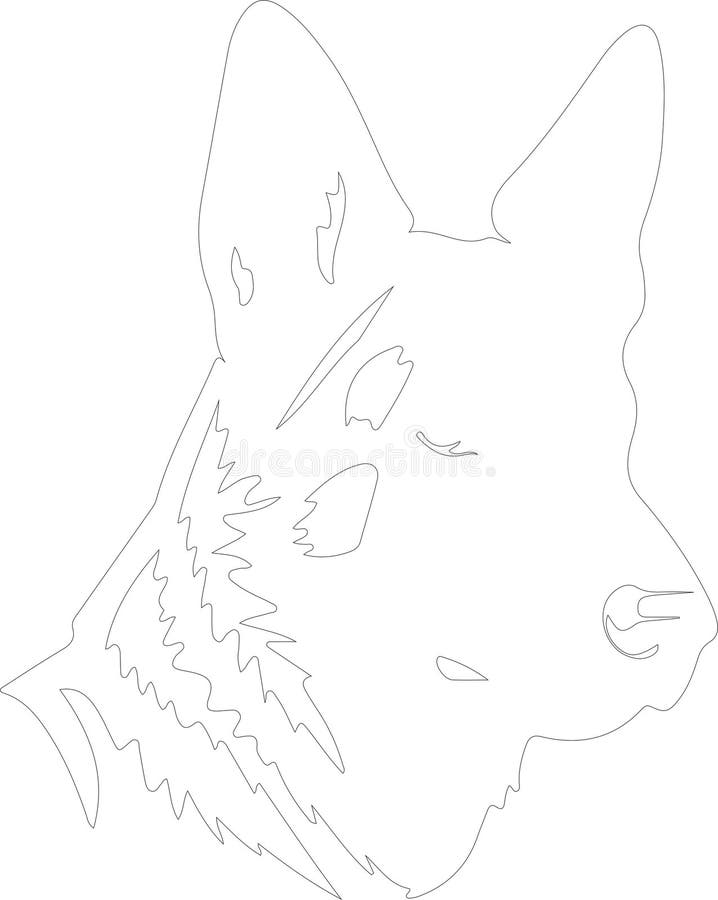 German Shepherd Outline Stock Illustrations – 1,400 German Shepherd ...