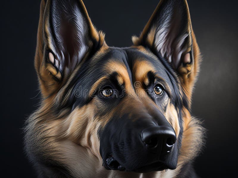 German Shepherd in Police Uniform Stock Illustration - Illustration of ...